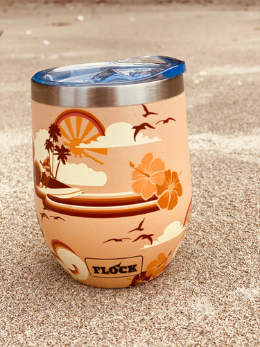surfer girl wine tumbler | Flock Beach Stuff