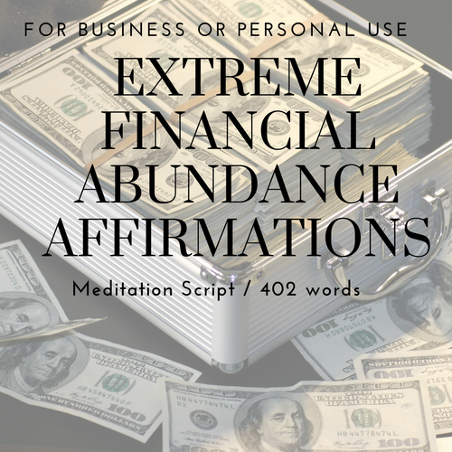 Extreme Financial Abundance Affirmation Script | HAYLEY ZAMMIT