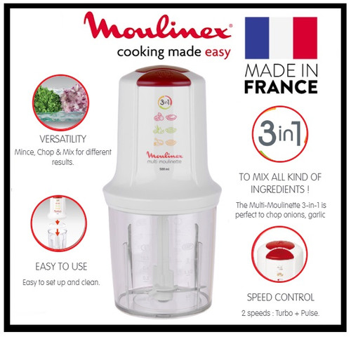 MOULINEX Multi Moulinette Chopper/Multi 500ML Bowl (500 Watts ...