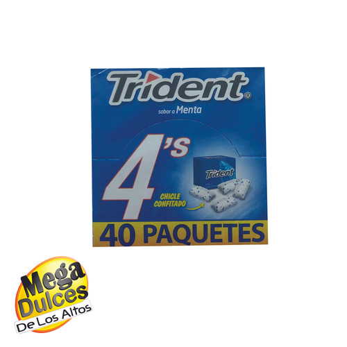 CHICLE TRIDENT 4'S MONDELÉZ | MegaDulces