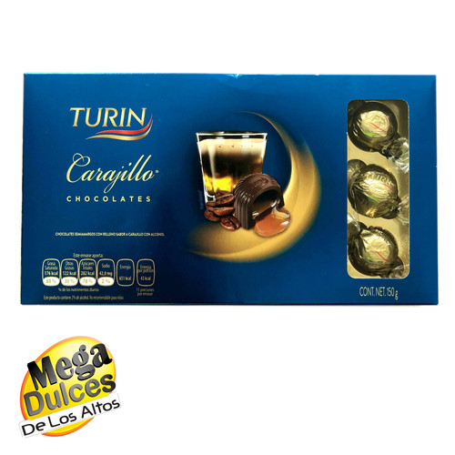 ESTUCHE CARAJILLO 150 GR. TURIN | MegaDulces