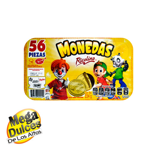 CHOCOLATE MONEDAS EXHIBIDOR RICOLINO | MegaDulces