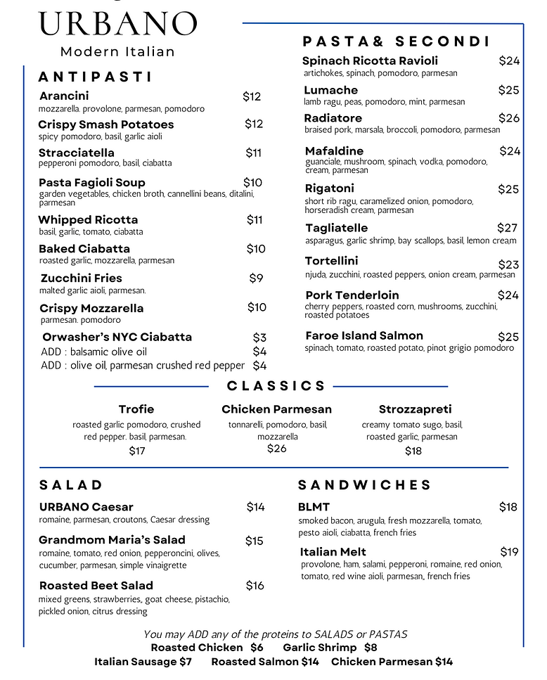 Restaurant | Urbano Modern Italian | Sterling