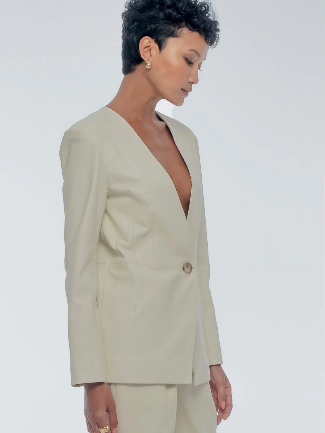 2ND SKIN SOPHIA LEATHER BLAZER | Zarifa's Collection