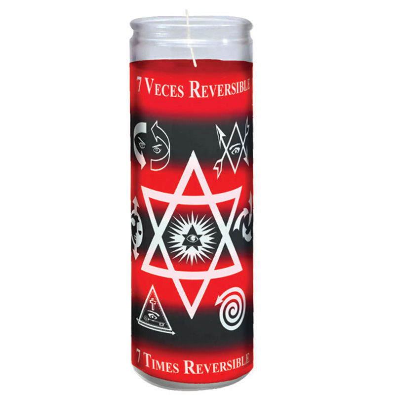 7 Veces Reversible / 7 Times reversible, Black and Red | UNILITE CANDLES