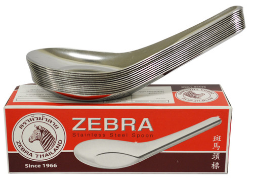 #801226 ZEBRA STAINLESS STEEL CHINESE SPOONS-L 不鏽鋼湯匙 | es-houseware