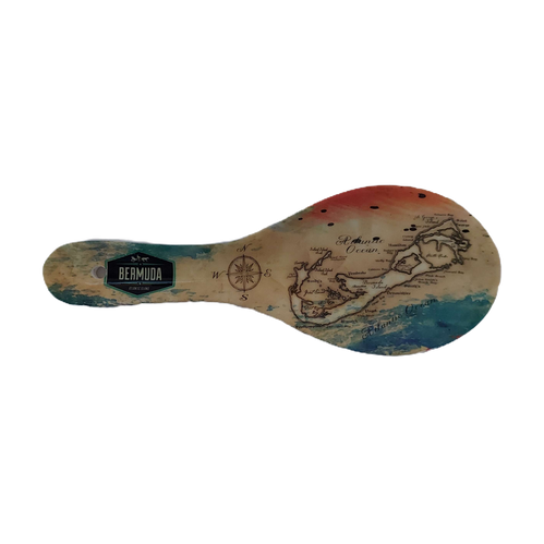Vintage Map Spoon Rest | Bermuda Gift Baskets