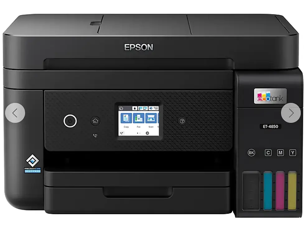 Epson EcoTank ET-4850 Wireless Color All-In-One Inkjet Printer Black ...