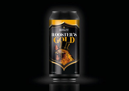 Roosters Gold, Large 440ml x 4 pack | Remedy Oak Brewery