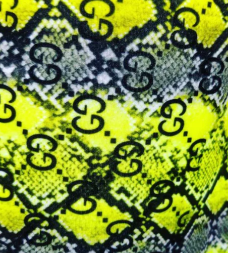 Yellow Snake Pattern | Designer Spandex