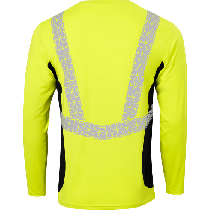 7143 - Premium Hi Vis Class 2 Crew Neck with Elastex and GeoFlect Tape ...