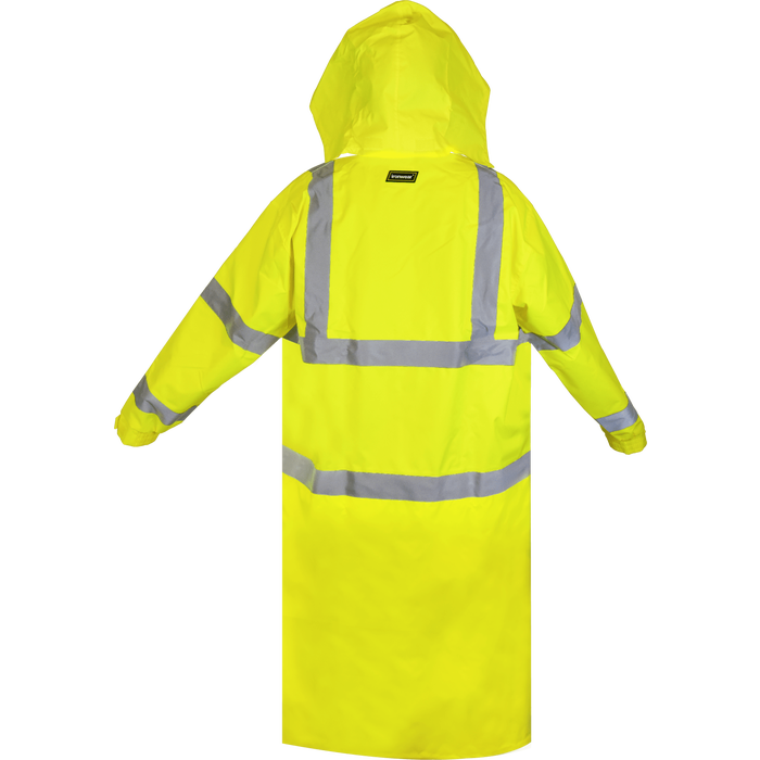 9520 - Hi Vis Class 3 Rain Coat, 48" Long | Guru's Gear
