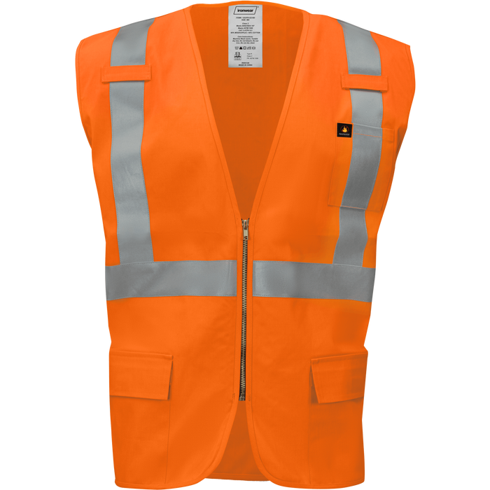 1253FR-Z-RD - FR ARC Rated ANSI Class 2 Safety Vest with Zipper and ...