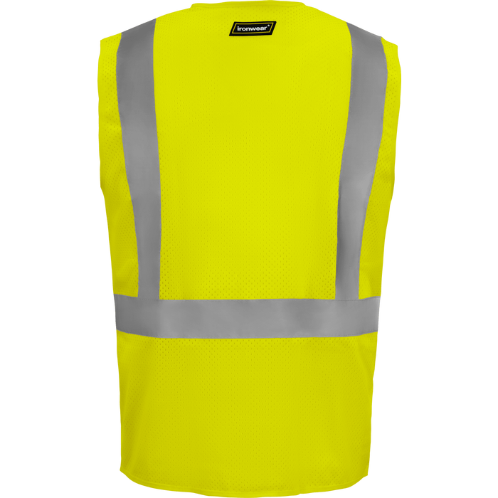1284FR-Z - FR ANSI Class 2 Economy Safety Vest with Zipper | Guru's Gear