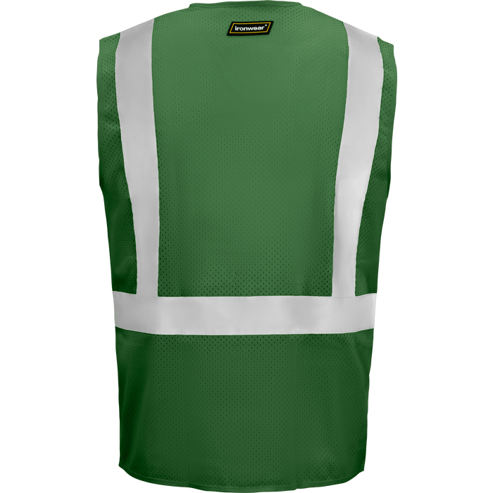 1284-Z-RD - Economy Safety Vest with Zipper and Radio Clips | Guru's Gear