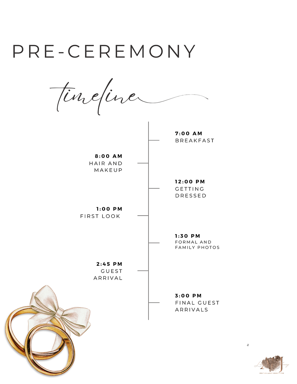 The Ultimate Wedding Day Timeline