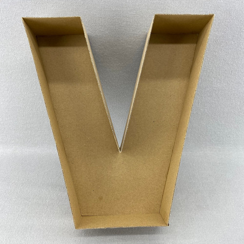 Handmade Cardboard Fillable Letter Box - V | Zoda House Party