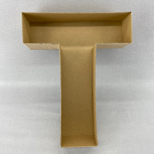 Handmade Cardboard Fillable Letter Box - T | Zoda House Party