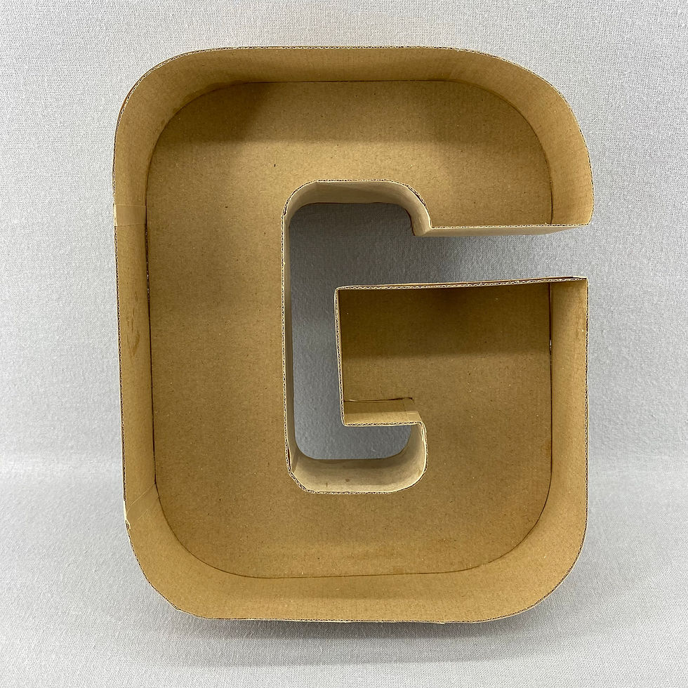 Handmade Cardboard Fillable Letter Box - G | Zoda House Party