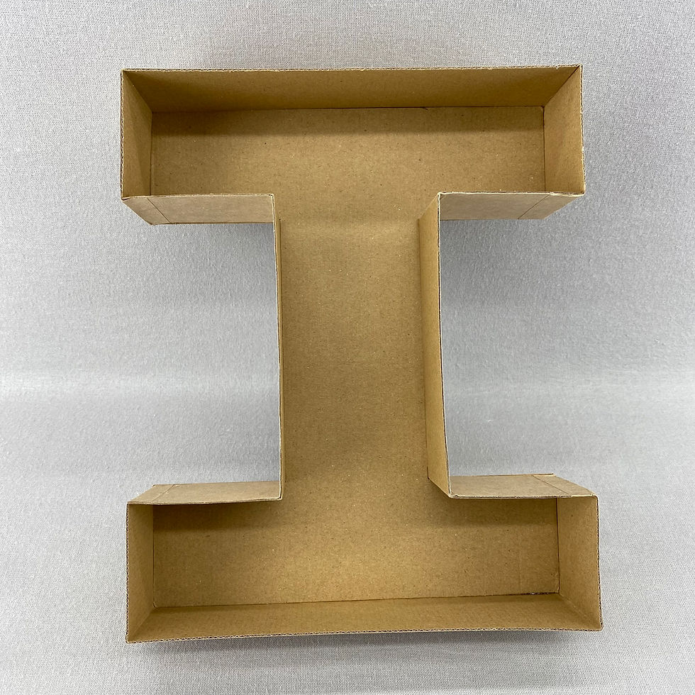 Handmade Cardboard Fillable Letter Box - I | Zoda House Party