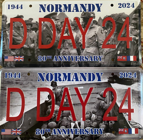 D-Day 80th Anniversary Commemorative License Plates | Motorpool Gettysburg