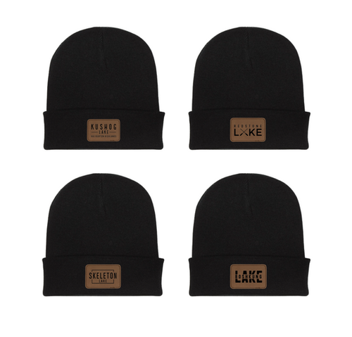 Custom Faux Leather Patch Cabin Toque | The Lake Collection
