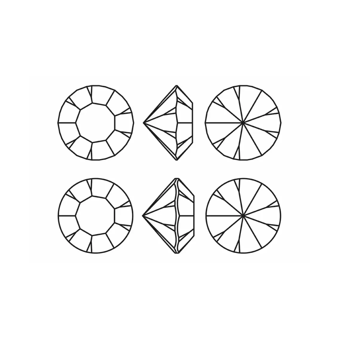 431 11 615 Preciosa Chaton MAXIMA, F PP6-PP17 | Gm Jewelry