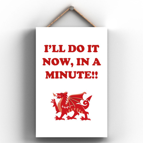 Now In A Minute Hanging Sign (L) | barrybados