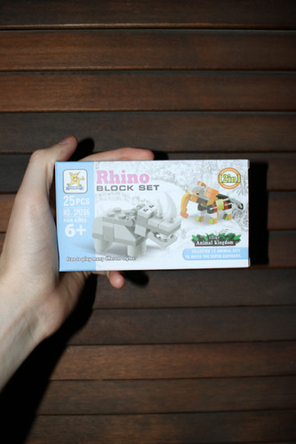 Mini Rhino Block Set Toy | Arcade Warrior