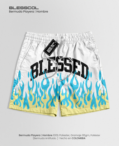 BLESSCOL | BERMUDA PLAYERA BLESSED FLAME | Blesscol
