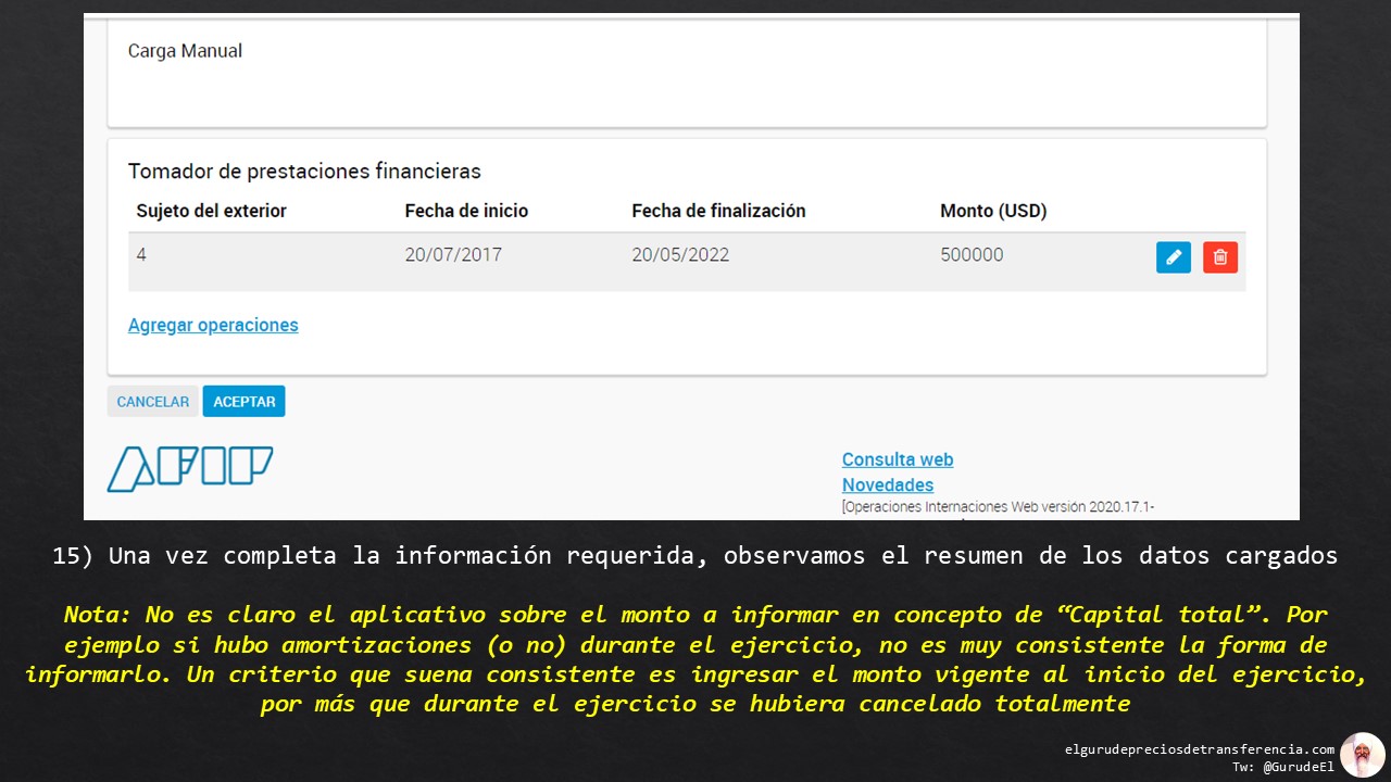 Paso a Paso - Formulario 2668 - Entrega 3 - Operaciones Financieras