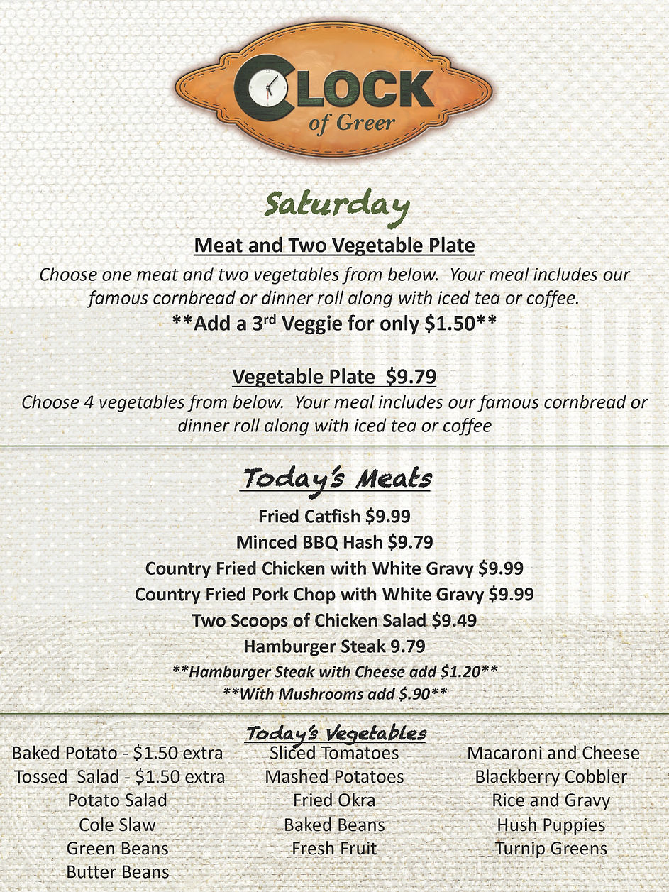 Saturday | clockofgreer