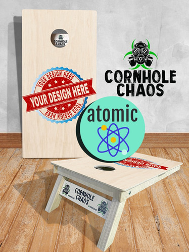 Custom Atomic Cornhole Boards - Signature Cornhole Chaos | Cornhole Chaos