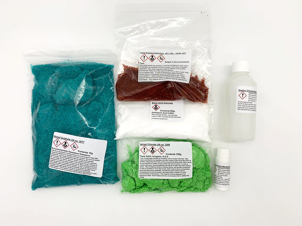 Replica Chrome Plating Chemicals | Gateros Plating Ltd