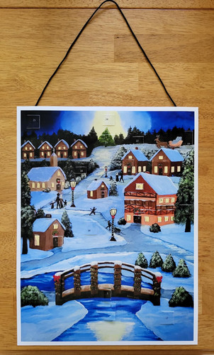 Winter Village Advent Calendar | Allison Brady Art