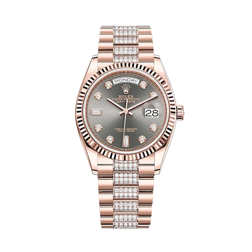 Rolex Day-Date 128235-0051 Slate set with diamonds - New | 28 Watches