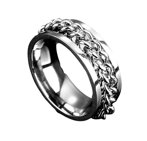 Men's Silver Chain Ring (Various Sizes) | Darby Pritchards