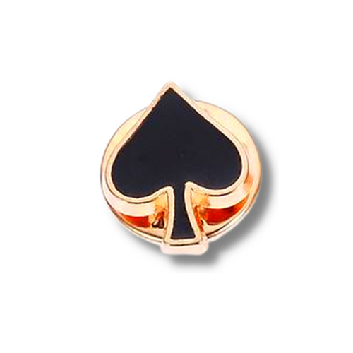 Black Spades Pin Badge | The Jewellery Outlet