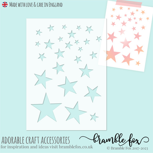 Fox Cut Stencil | #21 | Stars | bramblefox