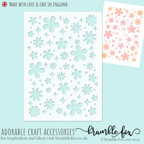 Fox Cut Stencil | #116 | Flower Power | bramblefox