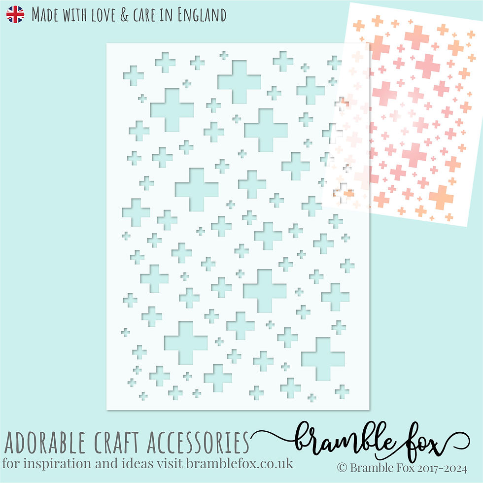 Fox Cut Stencil #103 | Plus Signs | bramblefox