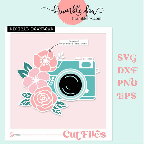 Camera Bouquet | Cut File | bramblefox