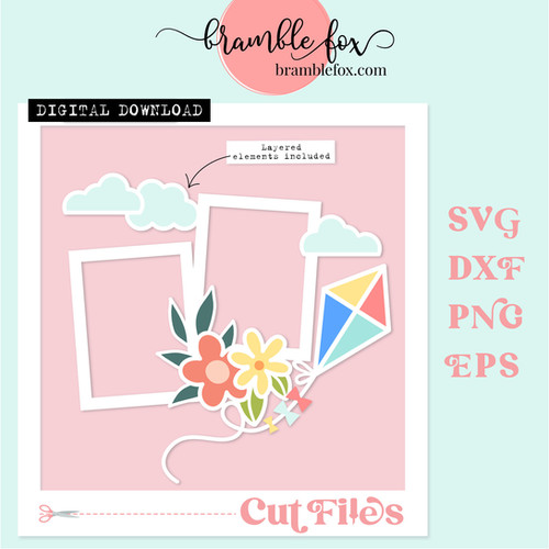 Summer Kite Frame | Cut File | bramblefox