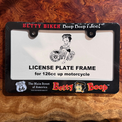Bike LICENSE PLATE FRAME Route 66 & Betty Boopの複製 | doubleroxer