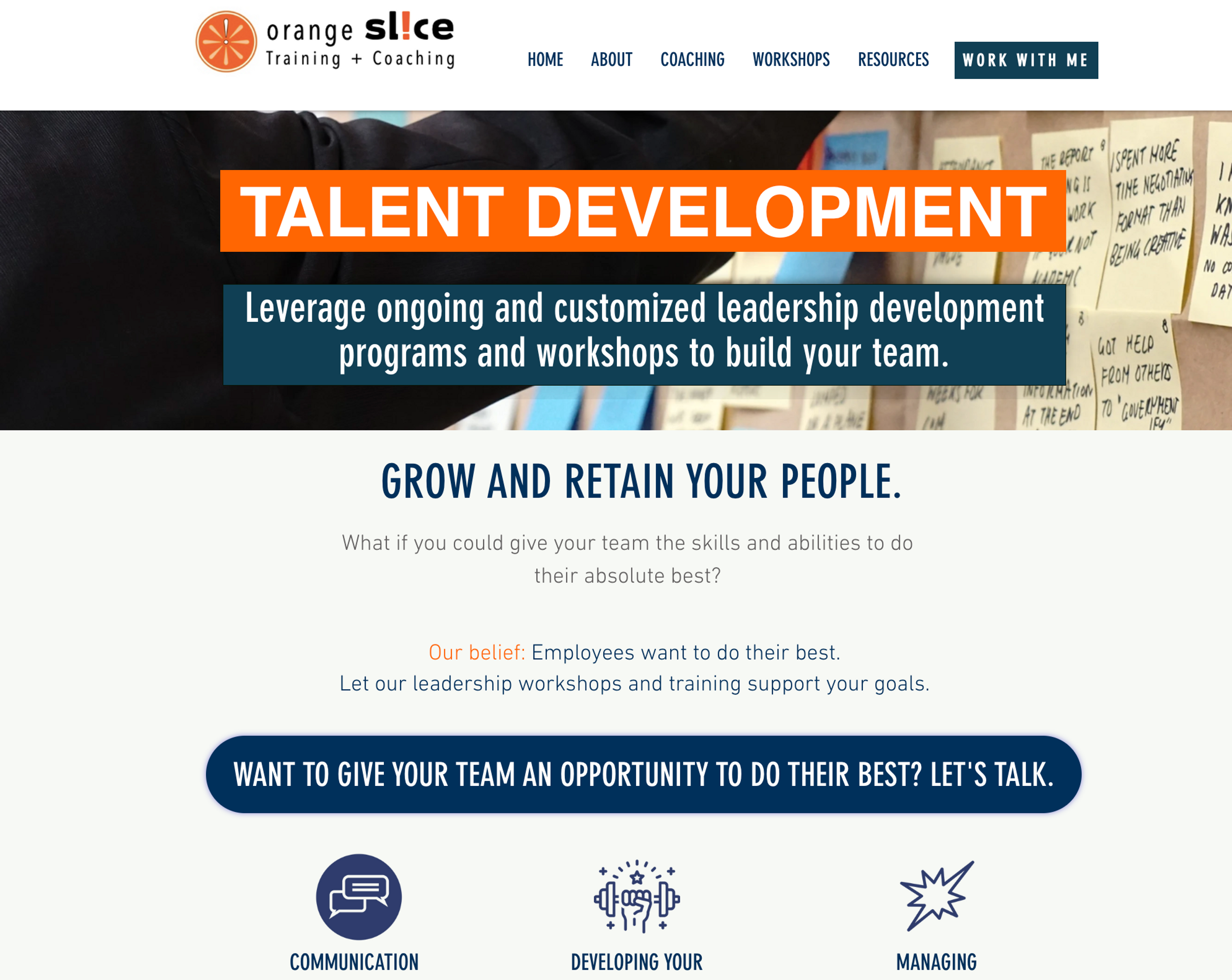 WORKSHOPS | Orange Slice Training & Coaching