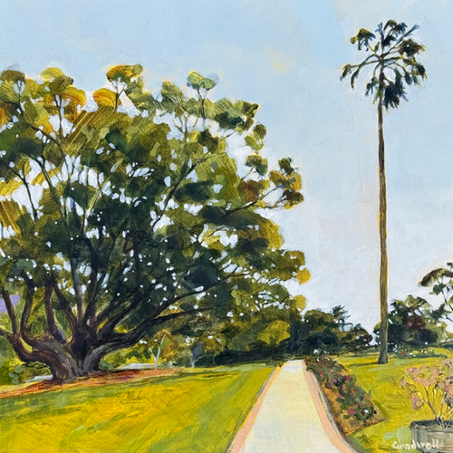 Fig, palm and rose garden | Kate Gradwell Art