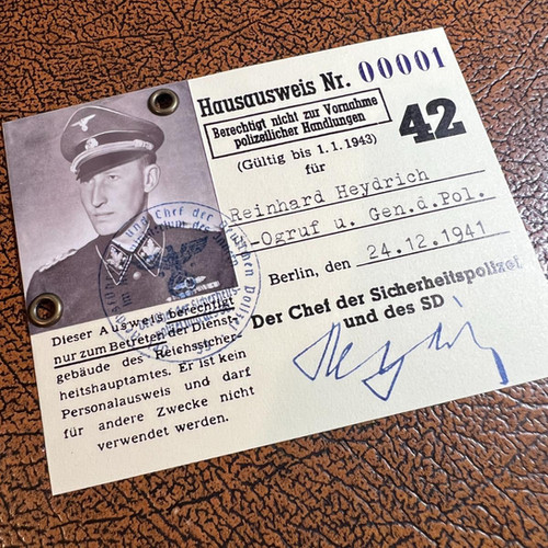 Heydrich - Pass for Reich's Security Main Office | Krause Papierwerke