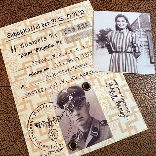 Franz Wunsch (Auschwitz guard) - SS Ausweis (ID) | Krause Papierwerke