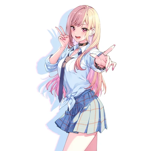My Dress-Up Darling - Marin Kitagawa School Peace Sign 11 Anime Sticker ...