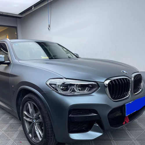 Matte Gray Blue Vinyl Wrap | SK Performance